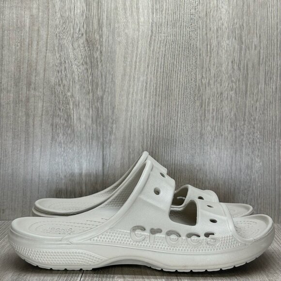 CROCS | Shoes | Crocs Sandals Adult M6 W8 Baya Double Strap Slip On Slides Lightweight Gray ...